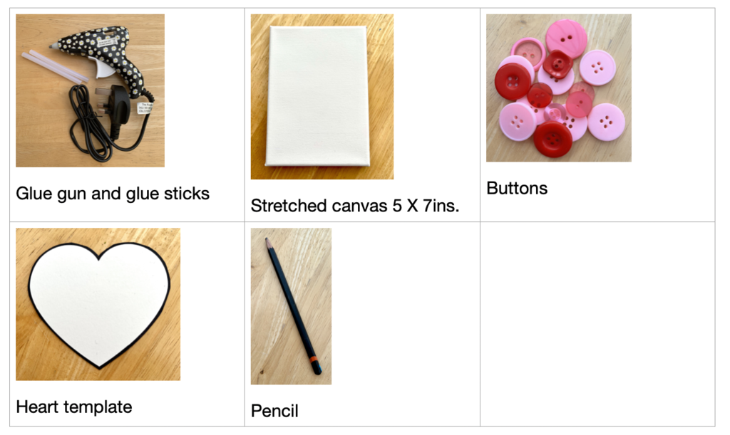 Valentine's Heart Button Art ‒ Widgit Online